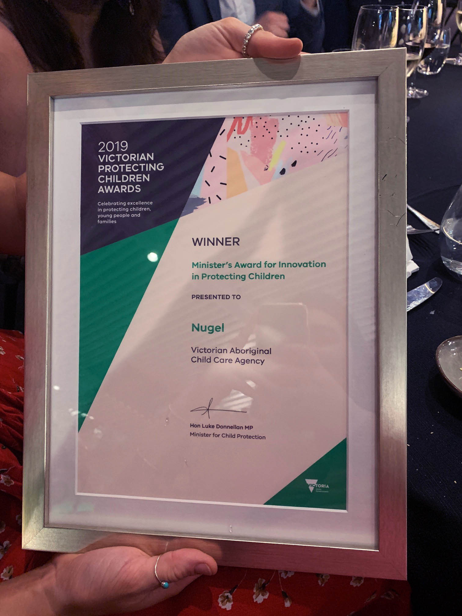 VACCA Awarded in 2019 Victorian Protecting Children Awards - VACCA